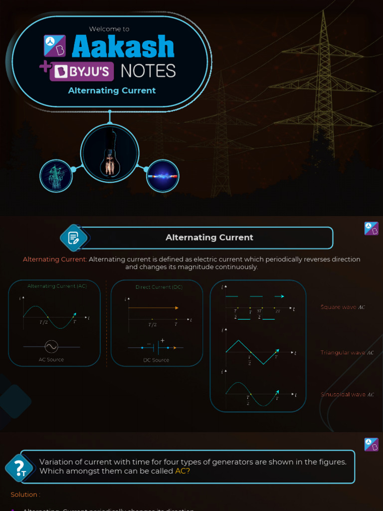 Understanding Alternating Current Basics | PDF | Inductor | Root Mean Square