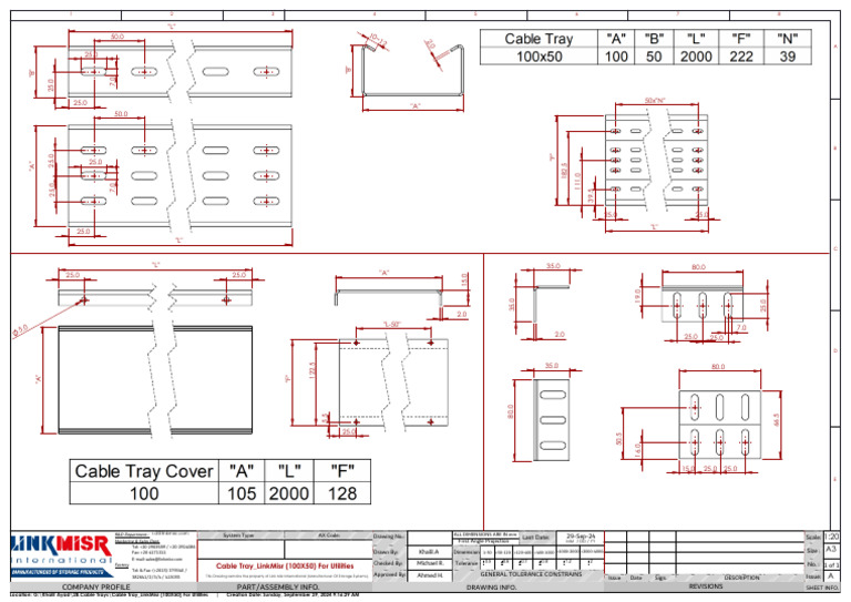 Cable Tray - LinkMisr (100X50) For Utilities | PDF