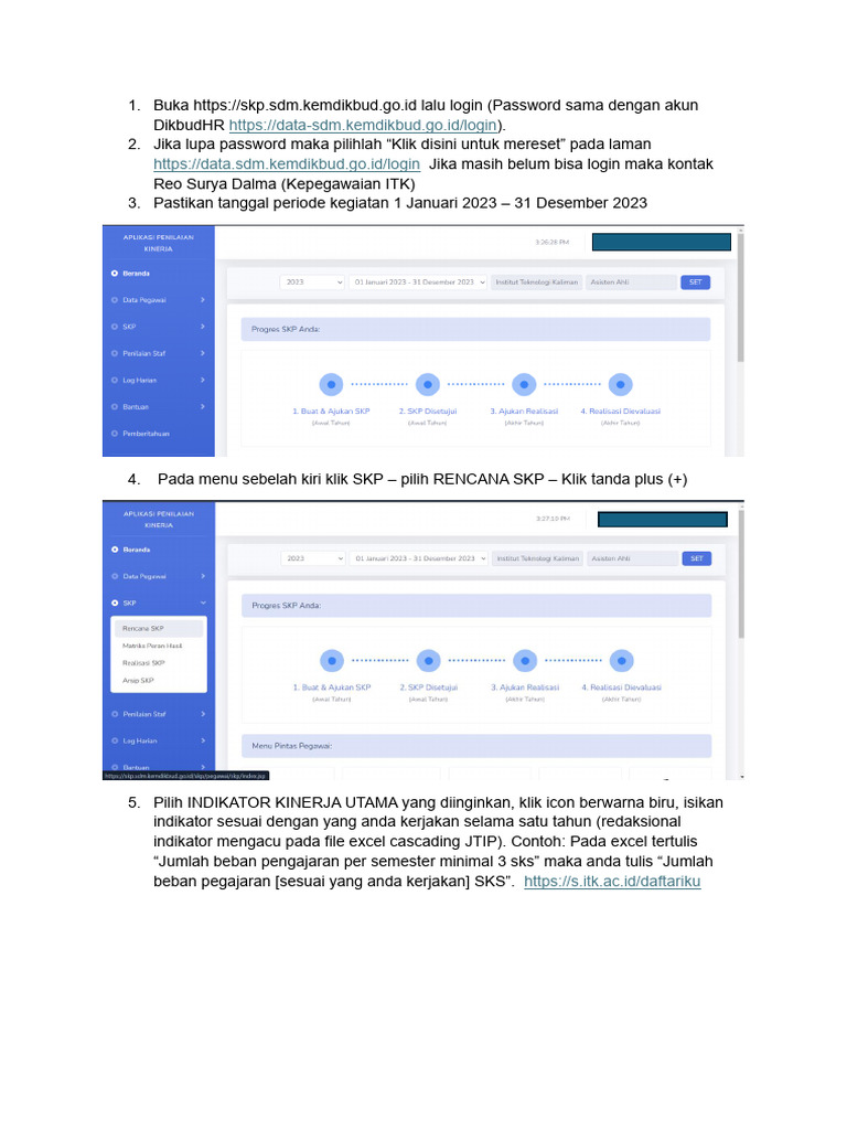 Tutorial Pengisian E-SKP | PDF