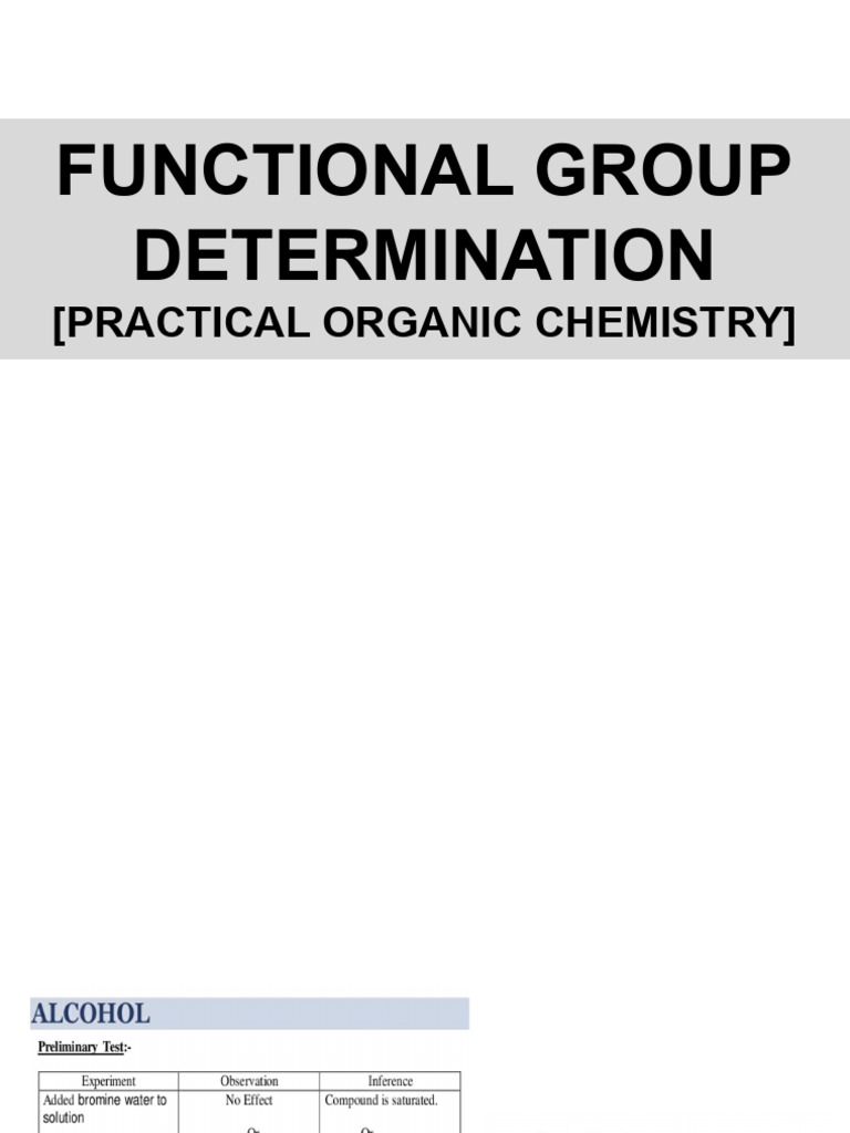 Organic Functional Groups | PDF