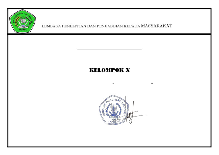 Surat Keterangan Tanda Terima Laporan KKN X | PDF Surat Keterangan Tanda Terima Laporan KKN X | PDF