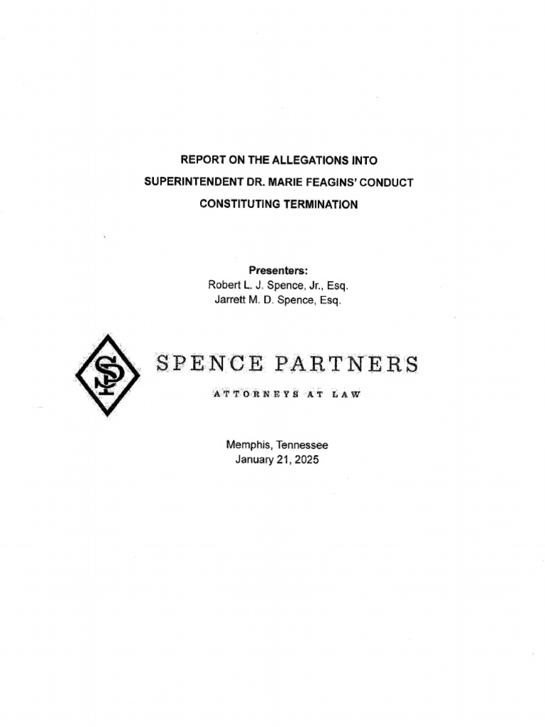 Spence Partners Report To MSCS Board of Education 1-21-25 ...