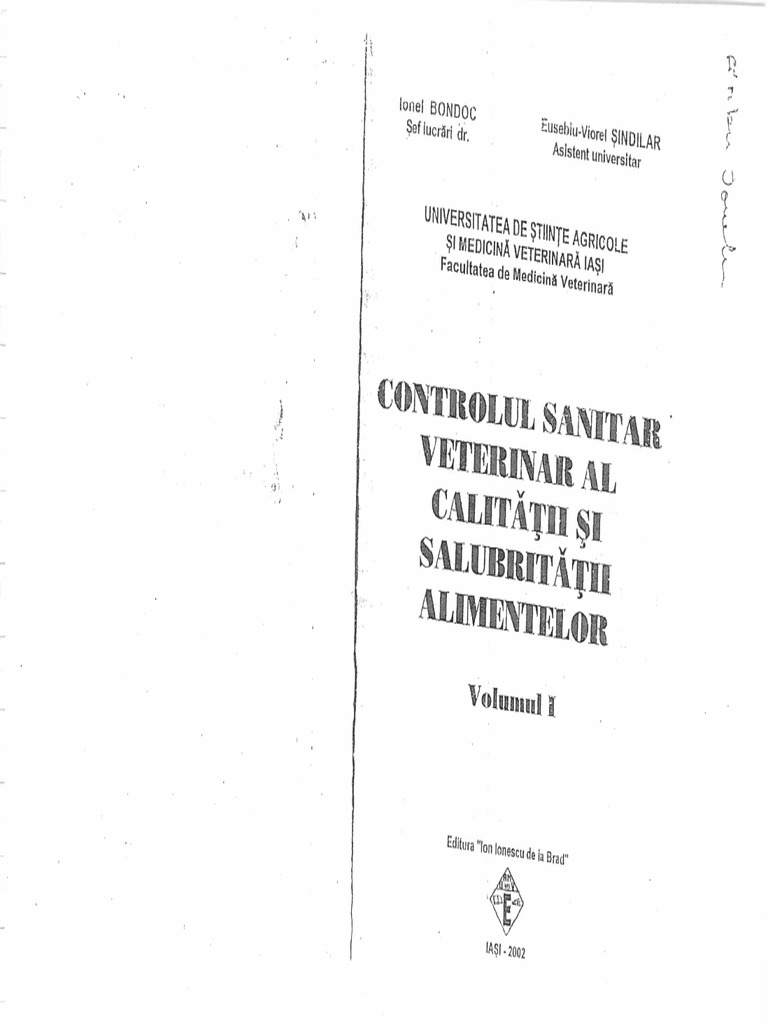 Controlul Sanitar Veterinar | PDF