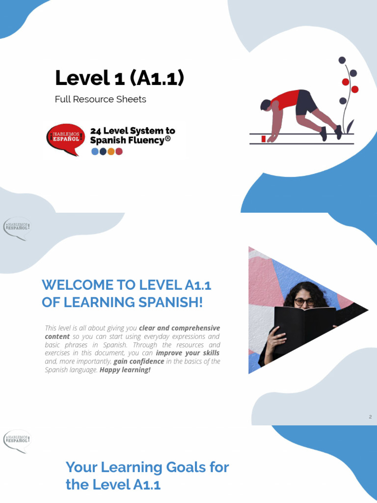 A1.1 Spanish Language Learning Guide | PDF | Grammatical Gender ...