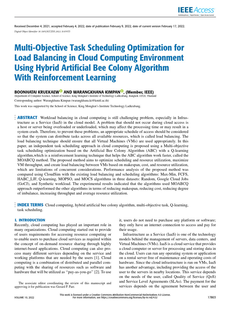 Cloud Task Scheduling Optimization | PDF | Cloud Computing | Load Balancing (Computing)