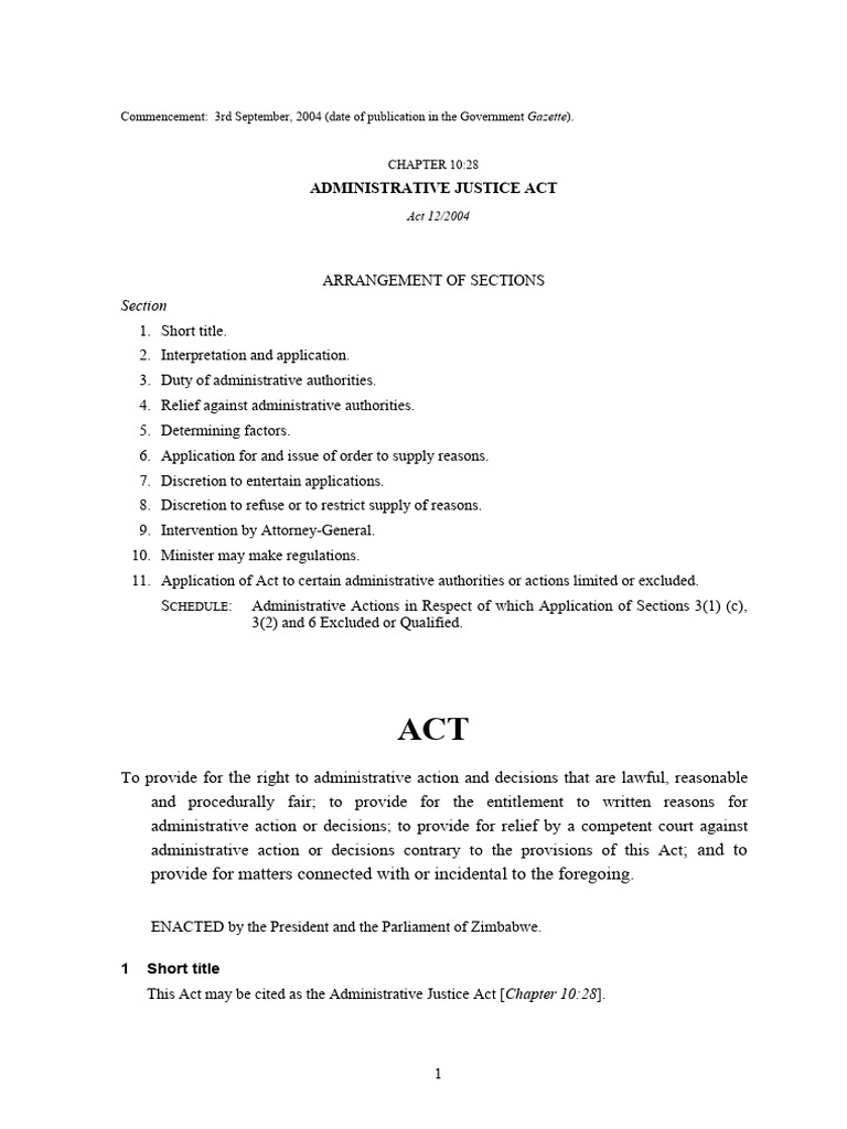 Administrative Justice Act 2004 | PDF | Administrative Law | Justice
