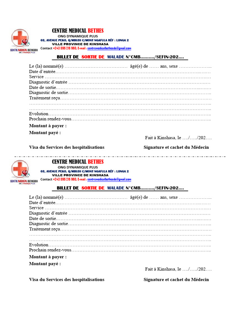 Billet de Sortie | PDF