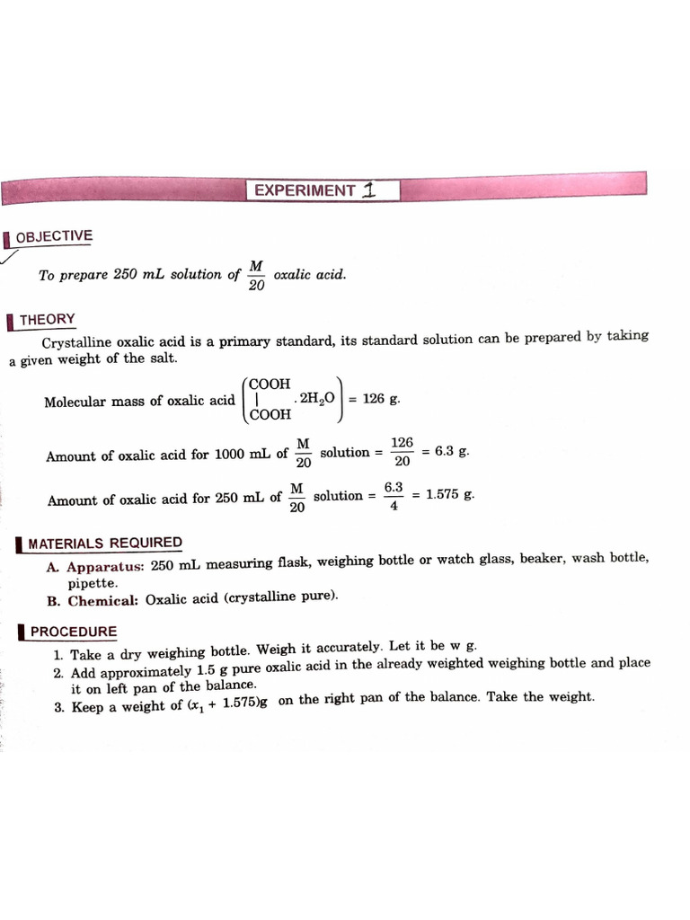 Chemistry Experiments | PDF