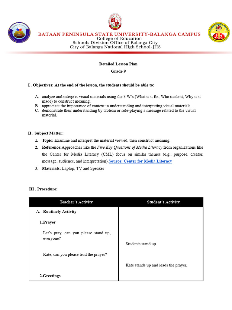 DLP_Examine and Interpret the Material Viewed, Then Construct Meaning ...