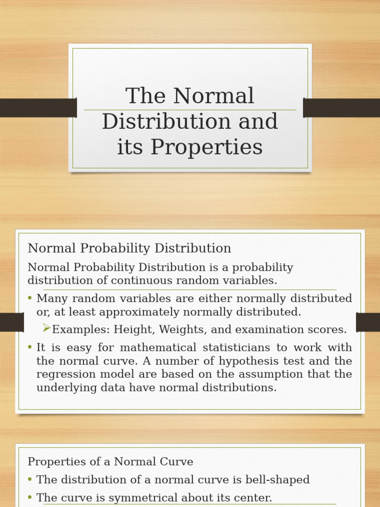 Understanding Normal Distribution Properties | PDF | Normal ...