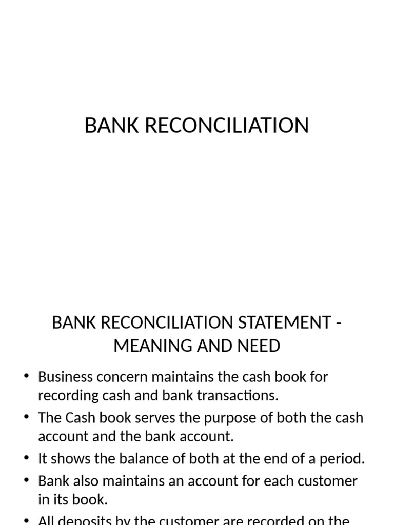 Understanding Bank Reconciliation Statements | PDF | Expense | Banks