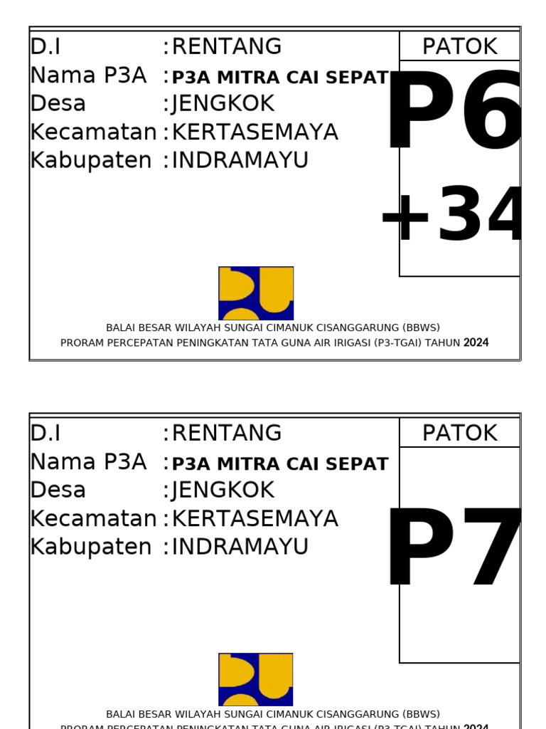 Form Papan Patok | PDF