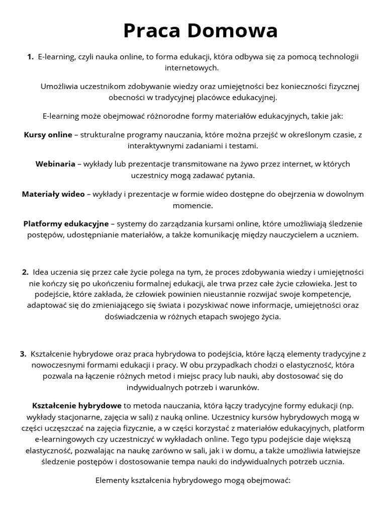Praca Domowa | PDF