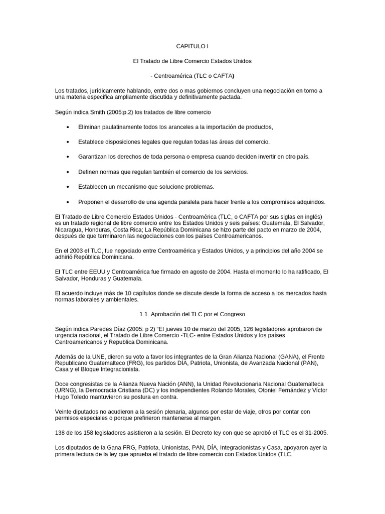 TLC | PDF | Guatemala | Economias