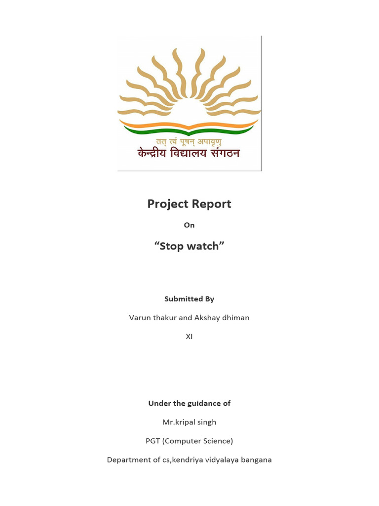 Grade XI CS Project Report-Varun | PDF | Input/Output | Computer Science