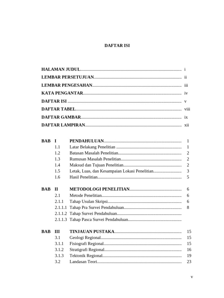 Daftar Isi, Tabel, Gambar | PDF