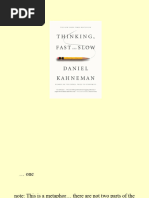 Thinking Fast and Slow | PDF | Thought | Decision Making