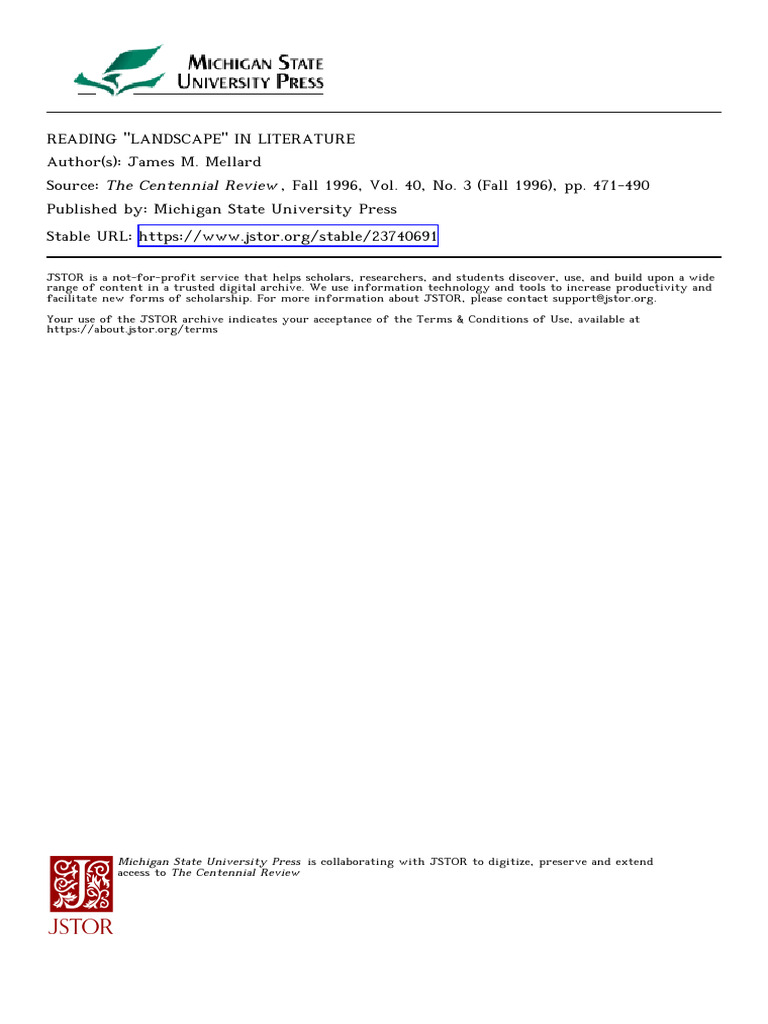 Mellard-READINGLANDSCAPELITERATURE-1996 | PDF