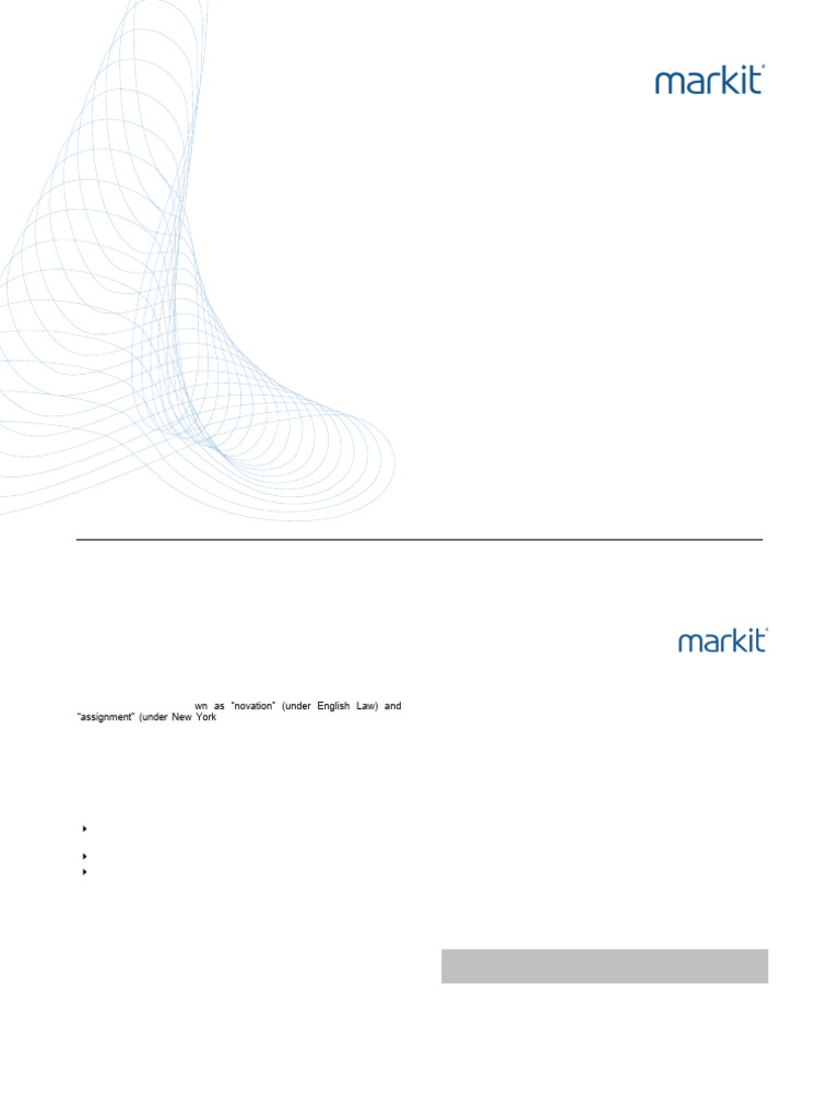 MarkitWire Trader Novations Quick Reference Guide | PDF