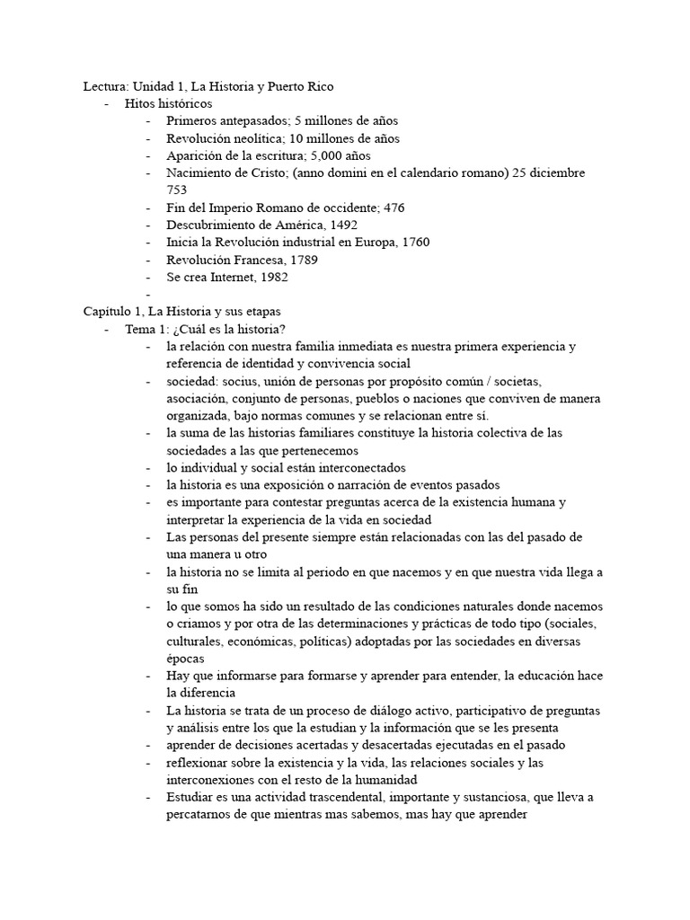 Capitulo 1 Historia PR (3) 2 | PDF | Sociedad | Civilización