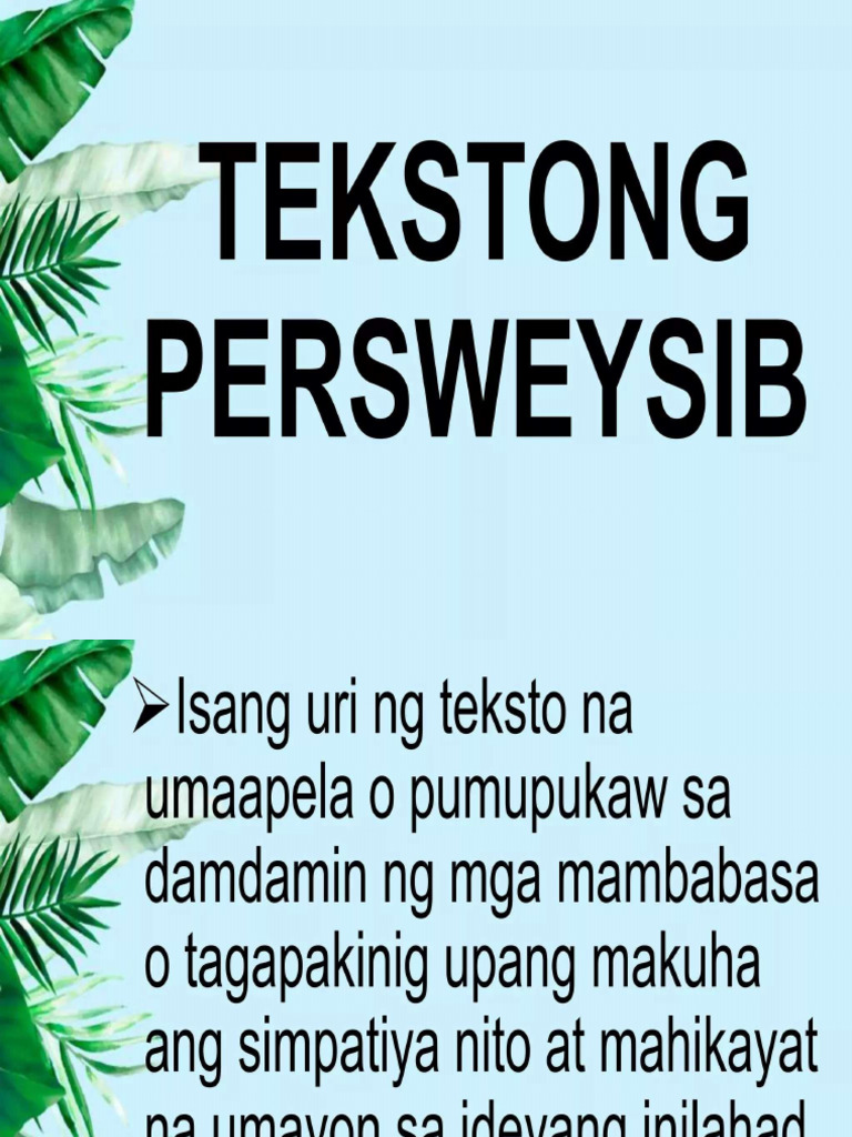 Tekstong Persuweysib | PDF