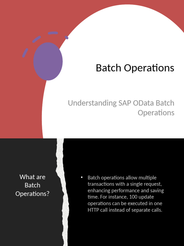 Batch Operations Presentation | PDF