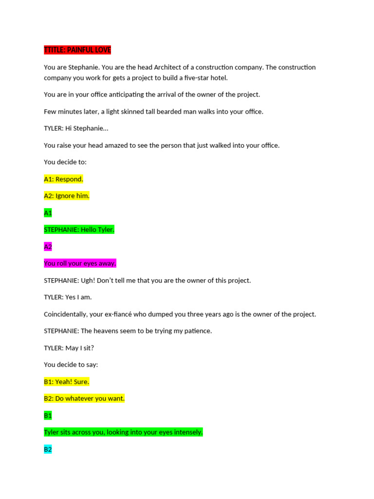 Interactive Script 1 by Anthonia | PDF
