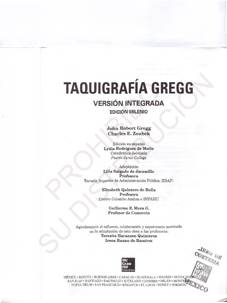 Taquigrafia Gregg Version Integrada | PDF | Escritura | Caligrafía occidental