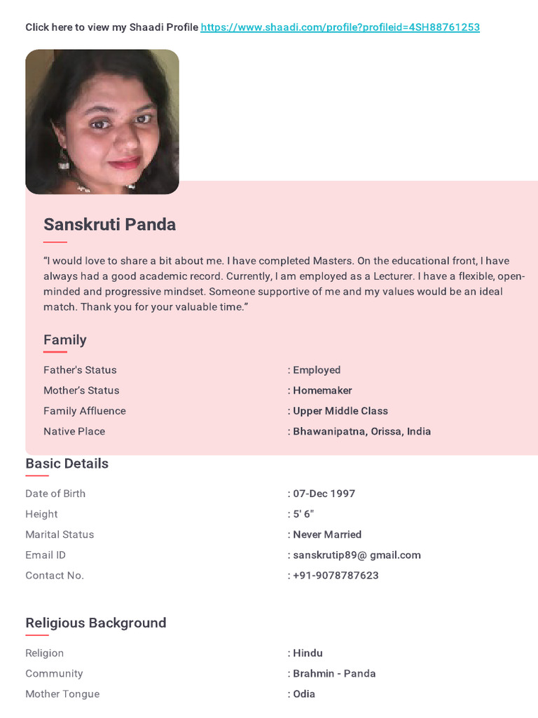 Biodata | PDF