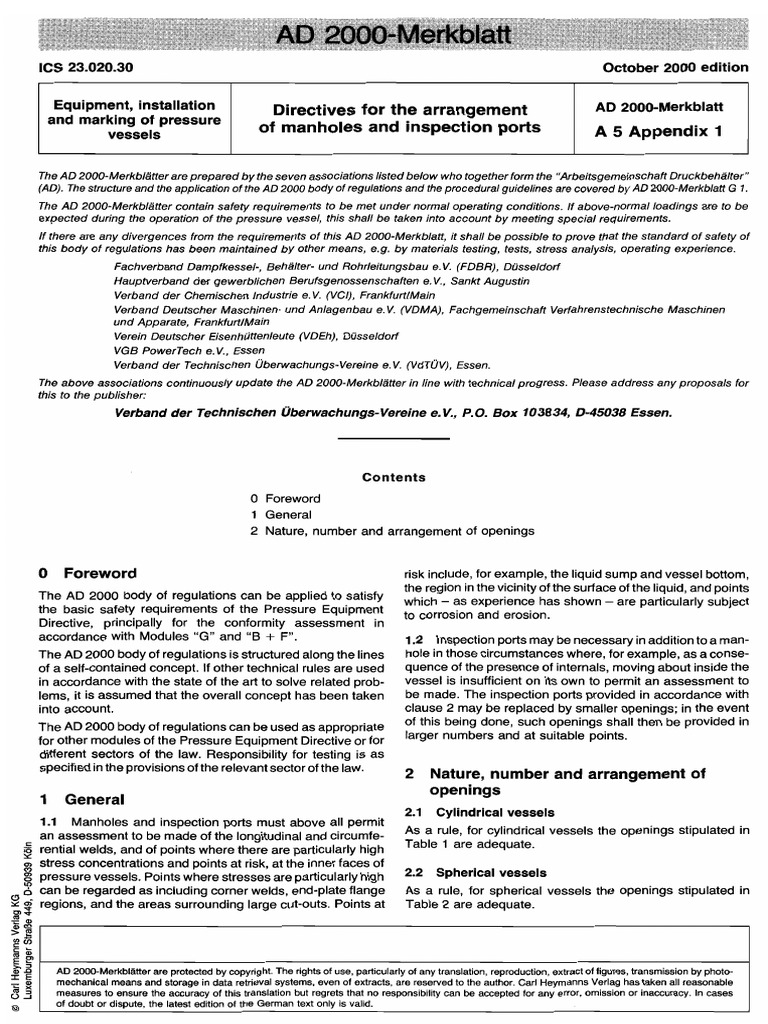 AD 2000-Merkblatt A 5 Anlage 1-2000 | PDF