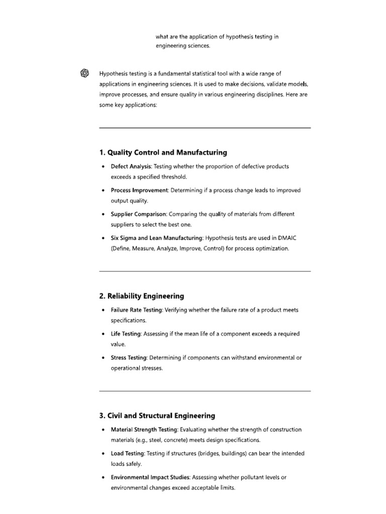 Apps of Hypothesis Testing | PDF