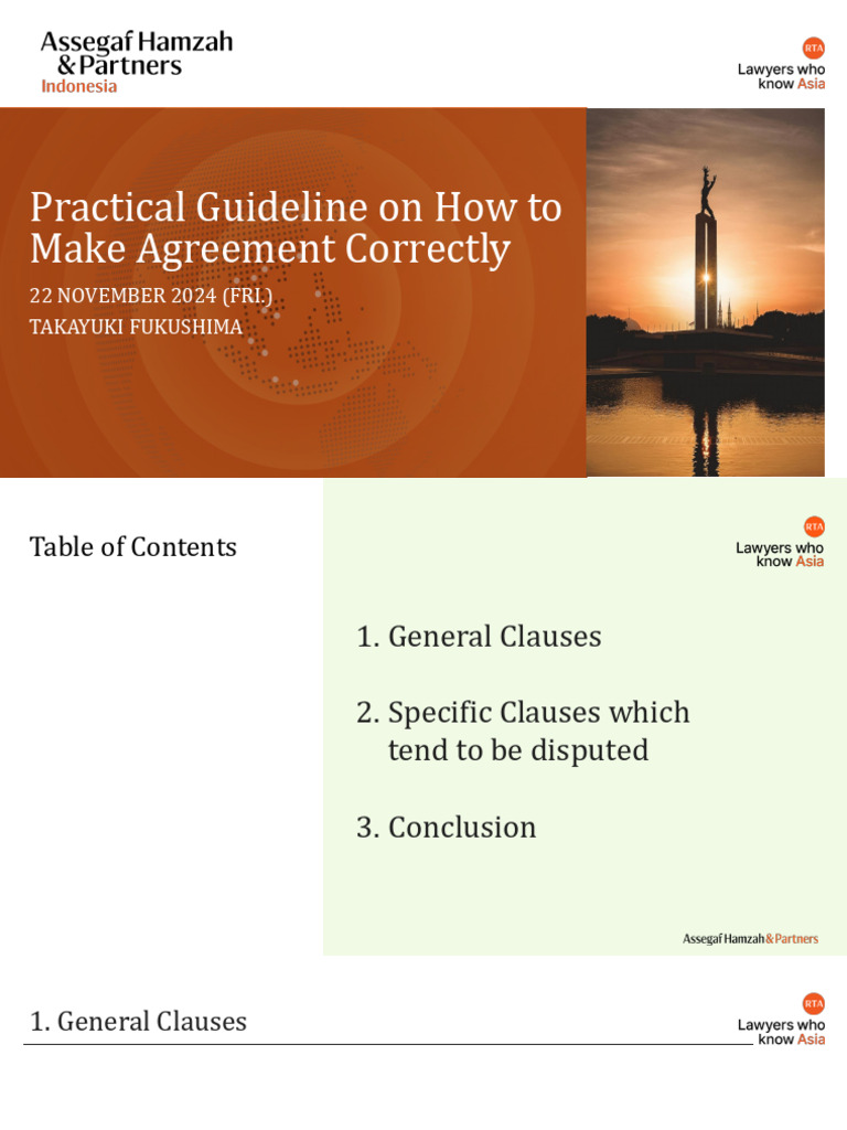 Agreement Drafting Guidelines | PDF | Arbitration | Indemnity