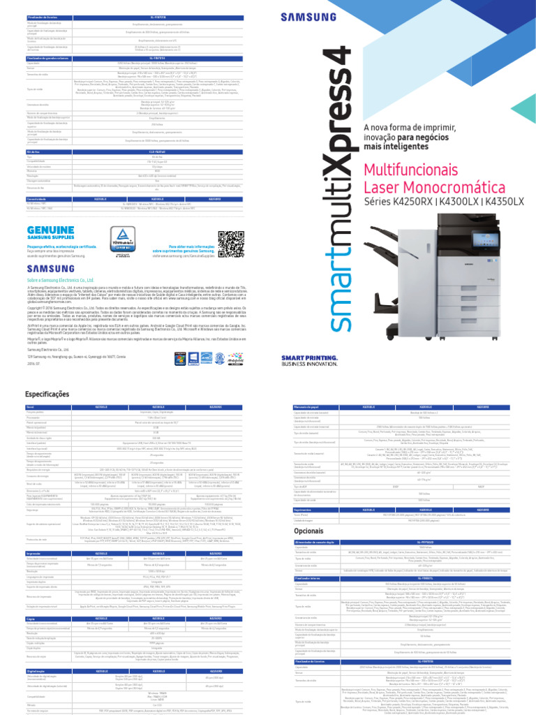 Catalogo Samsung Serie K4350 4300 4250 | PDF | Samsung Electronics ...