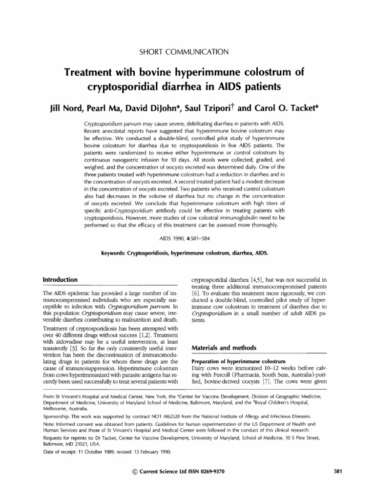 Treatment Hyperimmune | PDF