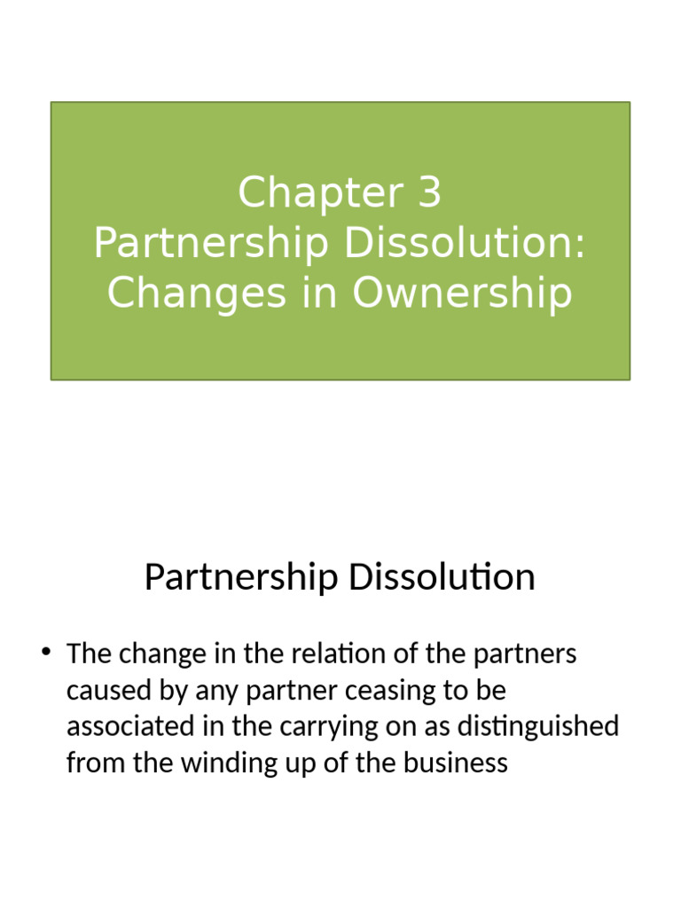 3.1.1. Partnership Dissolution | PDF | Book Value | Goodwill (Accounting)