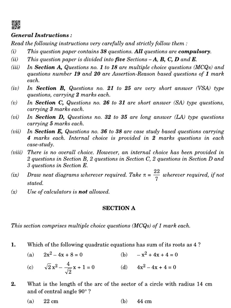 Super Five Maths QP-2 | PDF