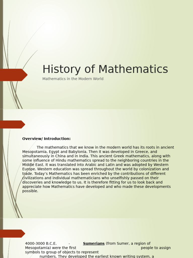 History of Mathematics | PDF | Mathematics | Geometry