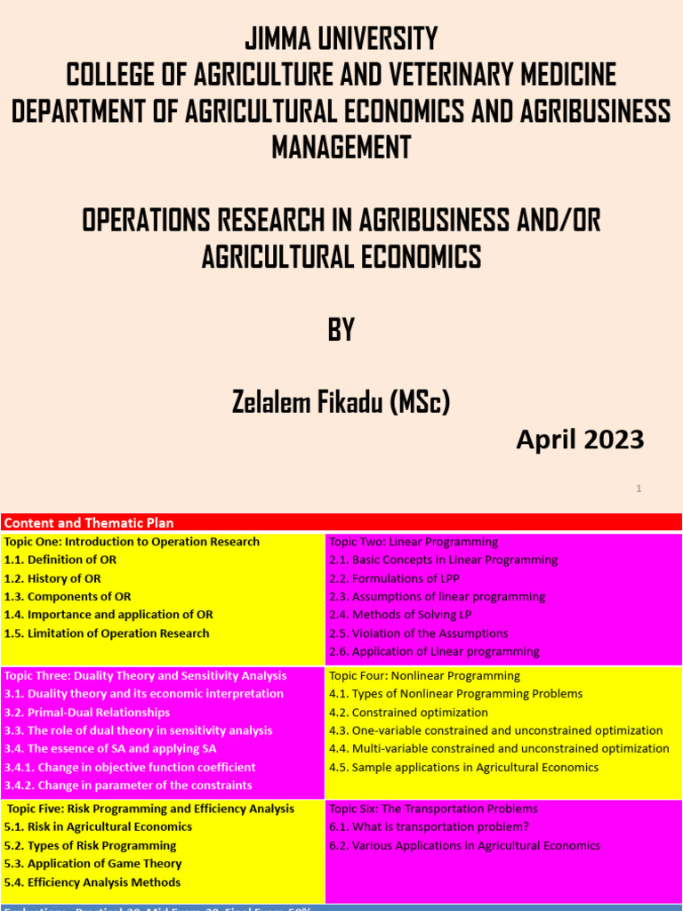 Operation research | PDF | Linear Programming | Mathematical Optimization