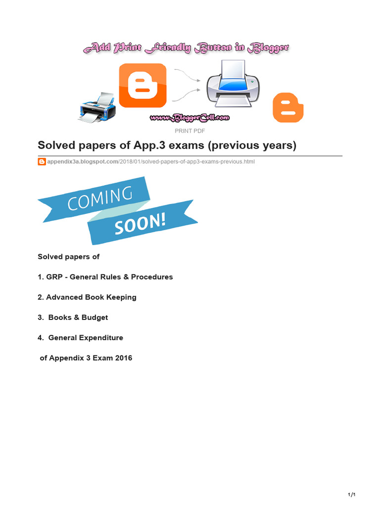 Appendix 3 Exam Solved Papers | PDF