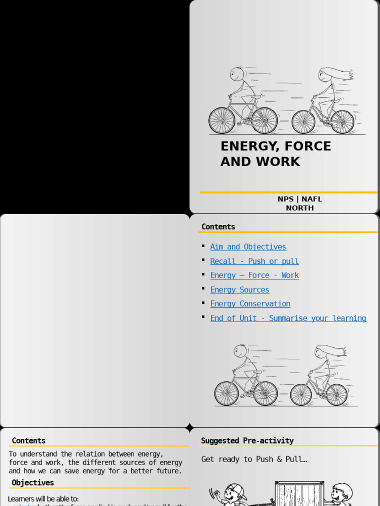 5. Energy-Force-Work | PDF | Force | Gravity