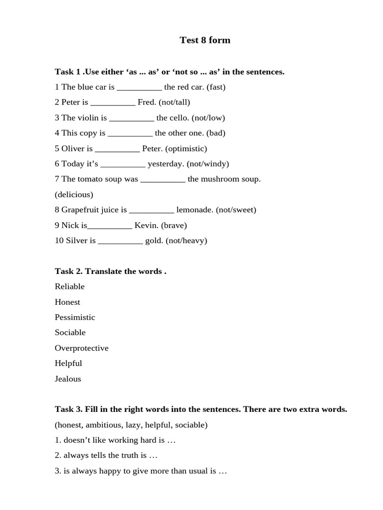 8 Test As As | PDF