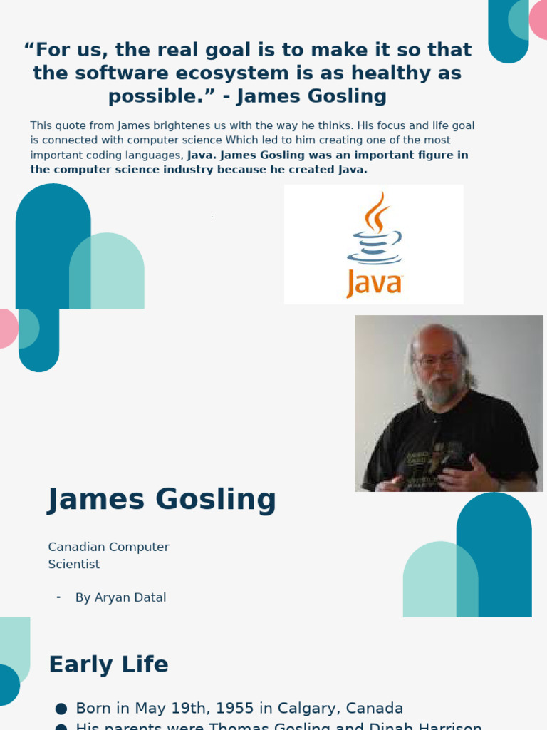 James Gosling - CSP Research Project | PDF | Java (Programming Language ...
