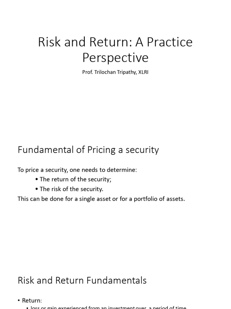 RiskandReturnRevisited BM2022224 | PDF | Capital Asset Pricing Model ...