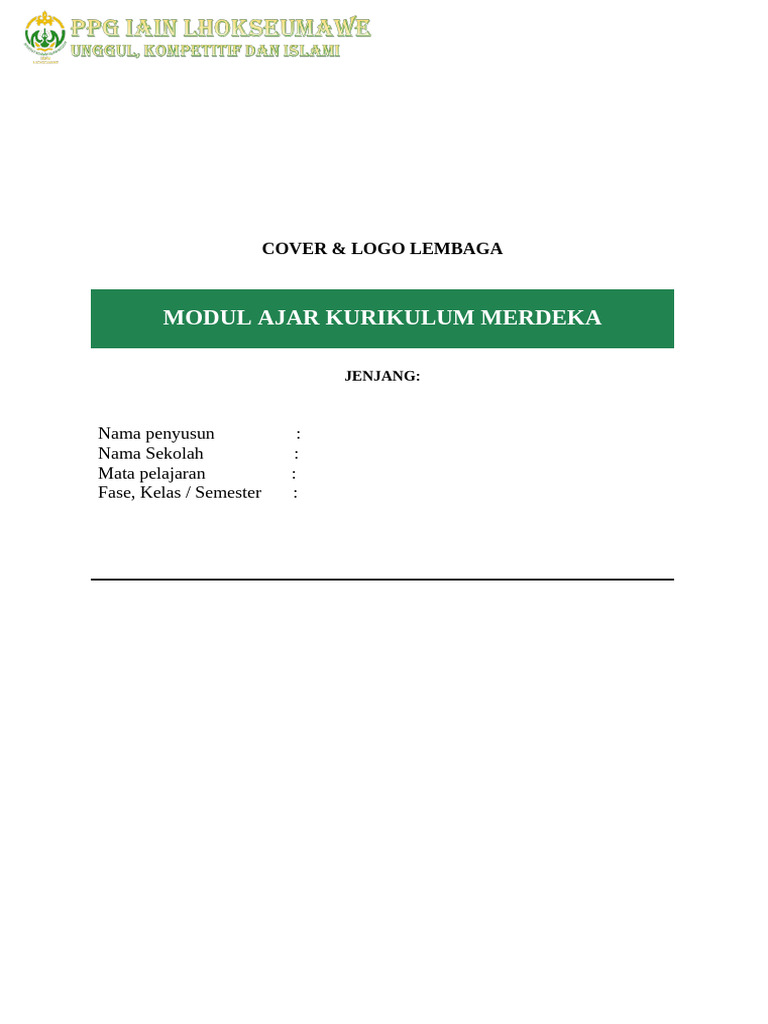 LK 5 - Penyusunan Modul Ajar PBL | PDF