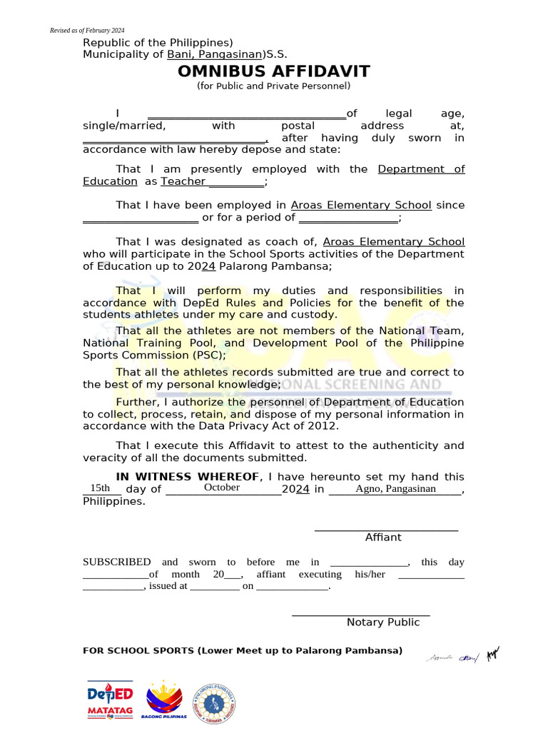 Omnibus-Affidavit_v2024-glenn | PDF | Affidavit | Government
