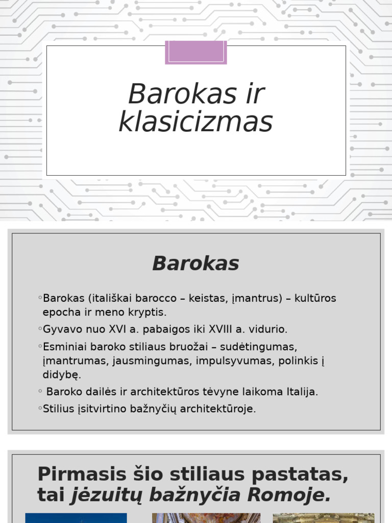 Barokas Ir Klasicizmas | PDF