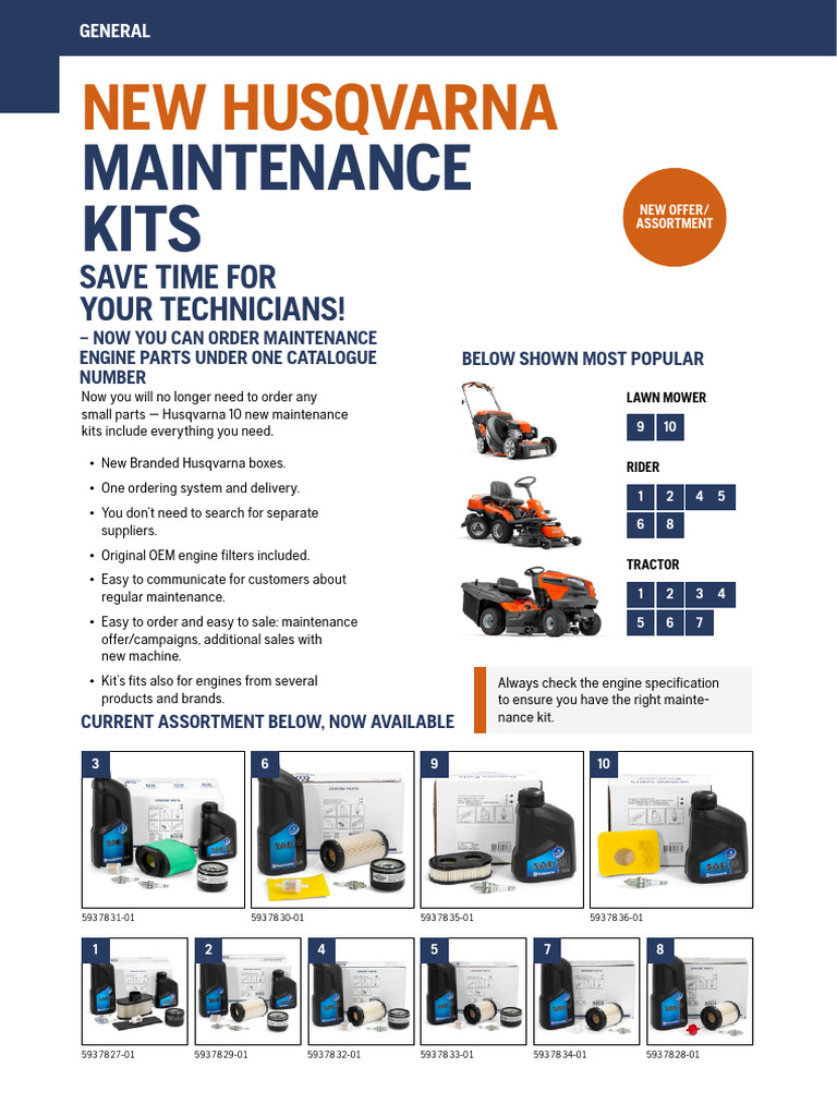 4-New Husqvarna Maintenance Kits | PDF