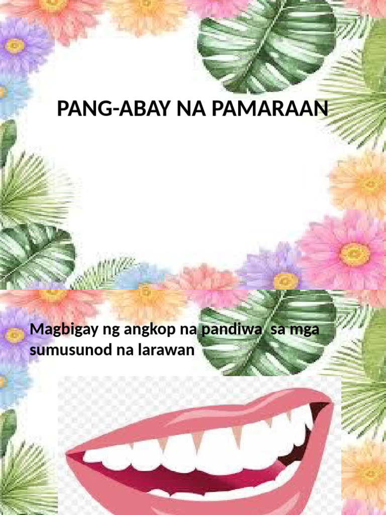 Pang-Abay Na Pamaraan | PDF