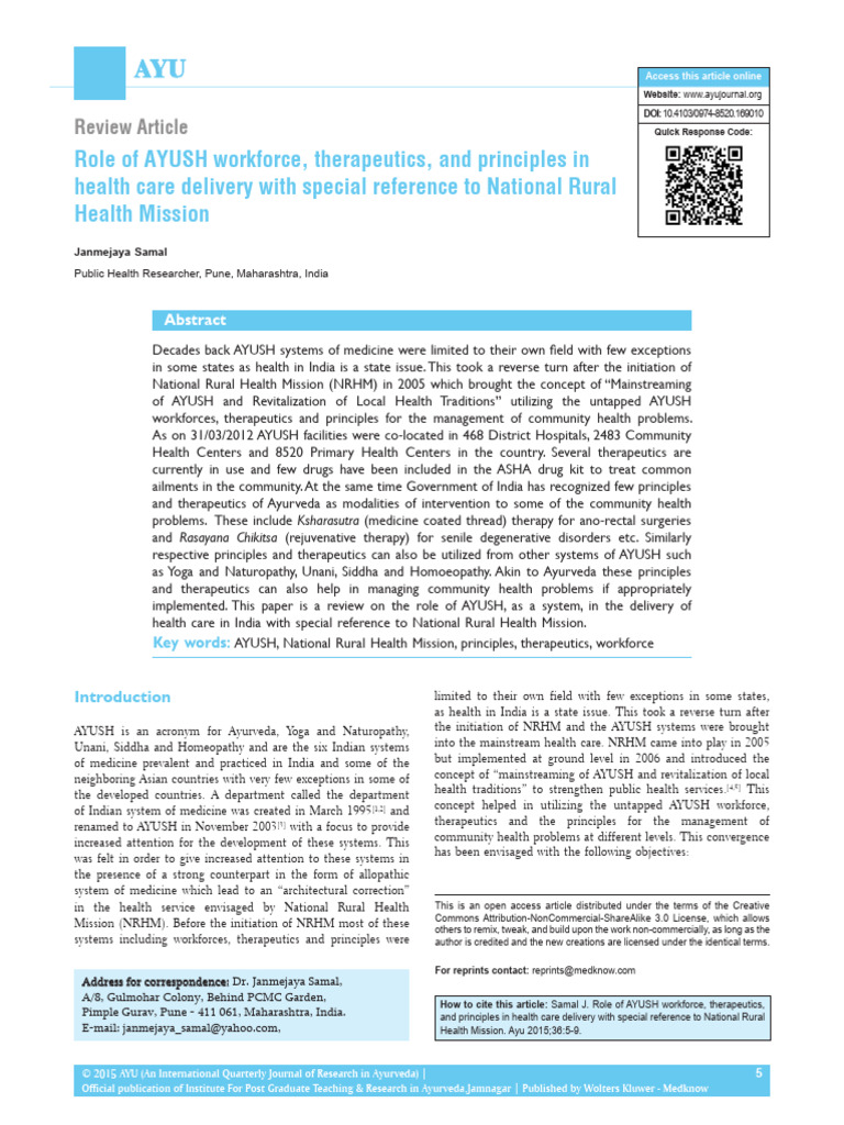 AYUSH 2 | PDF | Medicine | Health Care