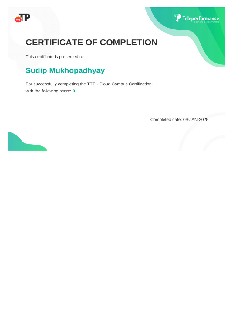 TTT - Cloud Campus Certification | PDF